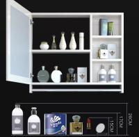 China White High Gloss Aviation Bathroom Wash Basin Cabinet storage Aluminum Ceramic for sale