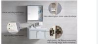 China White High Gloss Aviation Bathroom Wash Basin Cabinet storage Aluminum Ceramic for sale