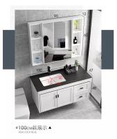 China Natural Rock Slab Sink Bathroom Wash Basin Cabinet vanity Wall Hung Wash Basin With Cabinet for sale