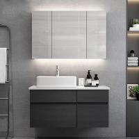 China Aluminum Matte Black Modern Table Top Wash Basin Cabinets In Bathroom for sale