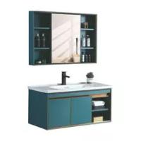 China Aluminum Matte Black Modern Table Top Wash Basin Cabinets In Bathroom for sale
