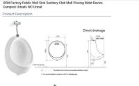 China Ceramic Men Urinal Toilet Hotel Mens Urinal Commode Public Location for sale