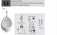 China Children'S Men Urinal Toilet Hand Mounted White Gravity Flushing for sale