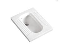 China Cleaning glaze Wc Squatting Pan Turkish Style Squat Toilets Flushing fitting for sale