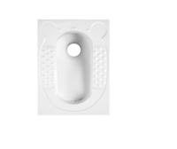 China Cleaning glaze Wc Squatting Pan Turkish Style Squat Toilets Flushing fitting for sale