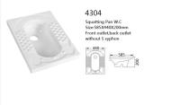 China Cleaning glaze Wc Squatting Pan Turkish Style Squat Toilets Flushing fitting for sale