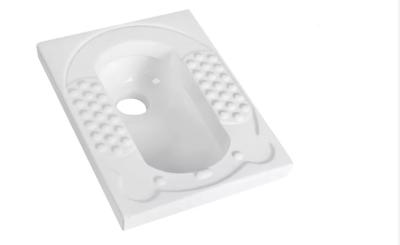 China Cleaning glaze Wc Squatting Pan Turkish Style Squat Toilets Flushing fitting for sale