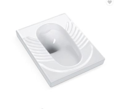 China Floor Mounted Squat Hole Toilet ISO9001 Public Squat Toilet S Trap Cleaning glaze for sale