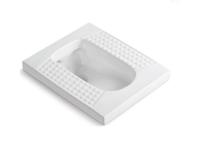 China Ivory Squat Pan Toilet Porcelain Squat Toilet 300mm 400mm Roughing In for sale