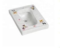 China Ivory Squat Pan Toilet Porcelain Squat Toilet 300mm 400mm Roughing In for sale