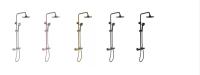 China Classic Bathroom Shower Head Set Square Rainfall Shower Sets Hot Cold Water Mixer for sale