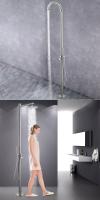 China Matte Black Bathroom Shower Head Set Free Standing Bath Shower Taps for sale