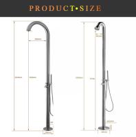 China Matte Black Bathroom Shower Head Set Free Standing Bath Shower Taps for sale