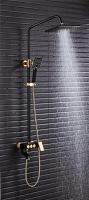 China Thermostatic Shower Mixer Square Chrome Bathroom Twin Head Set for sale