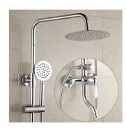 China Thermostat Mixing Valve Bathroom Shower Head Set Cartridge Wall Shower Set for sale