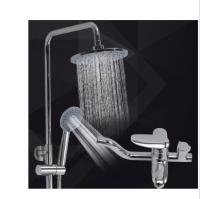 China Thermostatic Mixer Shower Set Square Chrome Twin Head Exposed for sale