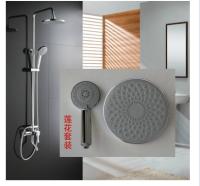 China Thermostatic Mixer Shower Set Square Chrome Twin Head Exposed for sale