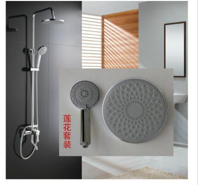 China 4 Functions Bathroom Shower Head Set Thermostatic Stainless Steel Rain Waterfall for sale