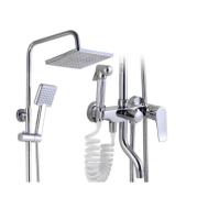 China Chrome Bathroom Shower Head Set 22mm Rain Mixer Shower Combo Set for sale