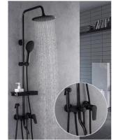 China High Pressure Bathroom Shower Head Set Fountain Wall Mounted rain shower mixer set for sale