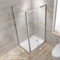 China 4pcs Sliding Bathroom Shower Cabins Shower Glass Cabin 1200X80X225cm for sale
