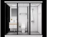 China Prefab Modular Bathroom Shower Cabins With Toilet Sliding Door for sale