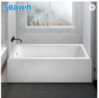 China Compact Chromotherapy Bath Tubs Massage Whirlpool Acrylic Thin Edged for sale