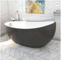 China Floor Standing Korean Top Bathroom Wash Basin Black White Marble Pattern Column Pedestal for sale