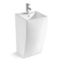 China Outdoor Laundry Ceramic Bathroom Wash Basin Sanitary Ware With Stand Column for sale