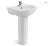 China Deck Mounted Waterfall Brushed Chrome Basin Taps Zinc Alloy Handle for sale
