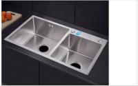 China Double Basin Drop In Stainless Steel Single Basin Undermount Kitchen Sink for sale