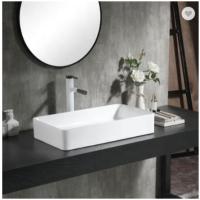 China Square Bathroom Wash Basin Sink Bowl Shape Wash Basin Ceramic Body for sale