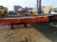 China 3 AXLEX used container trailer low bed Semi-trailer with tri-axle for sale