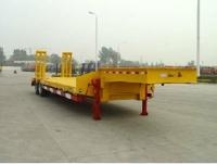 China 50t 70t 100t  low bed Semi-trailer with tri-axle excavator trailer.good quality low loader for sale