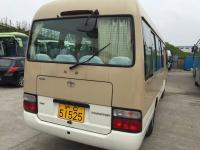 China 23 seats used Toyota diesel coaster bus left hand drive   engine 6 cylinder   japan coaster bus toyota for sale