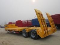 China 70t 60t 80t brand new china  lowbed Semi-trailer 13m 16m with 4-axles excavator trailer. excavator trailer for sale