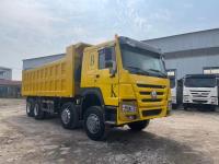 China 420hp Used Sinotruk Dump Truck Red Color Manual Transmission construction companies for sale