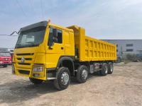 China 420hp Used Sinotruk Dump Truck Red Color Manual Transmission construction companies for sale