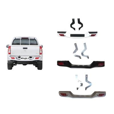 China Rear Bumper Assembly for Great Wall Wingle Car Exterior Decoration Sliver Black White for sale
