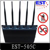 China Power Adjustable Cell Phone Signal Jammer With GSM 930-960MHz DCS 1805-1980MHz for sale
