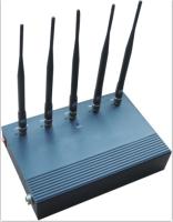 China Power Adjustable Cell Phone Signal Jammer With GSM 930-960MHz DCS 1805-1980MHz for sale