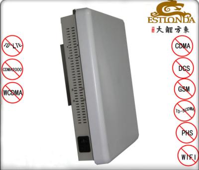China Stainless Steel White Cell Phone Signal Scrambler Jamming Distance 1-30m Material for sale