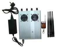China 505BF Remote Control Jammer , Mobile Phone Signal Jammer With Cooling Fan for sale