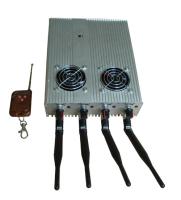 China 505BF Remote Control Jammer , Mobile Phone Signal Jammer With Cooling Fan for sale