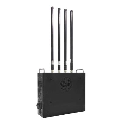 China High Power 40W Remote Control Jammer 200m Blocking 4 Antennas Wireless Signal for sale