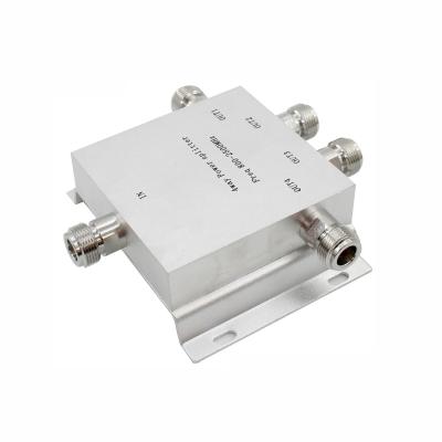 China 4 Way Type Power Divider/Splitter 800-2500mhz ≤6.1db Insertion Loss for sale