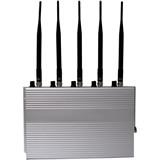 China 5 Antenna 3G Cell Phone Signal Jammer 6dBm With Remote Control for School for sale
