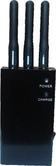 China 808HE 3G / WIFI / GPS Portable Cell Phone Signal Jammer 30dBm , 3 Antenna for sale