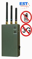 China CDMA / GSM Portable Cell Phone Jammer Blocker EST-808HC With 3 Antenna for sale