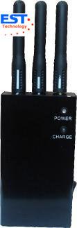 China 2.4W WIFI GPS 3G Portable Cell Phone Signal Jammer / Blocker EST-808HE for sale